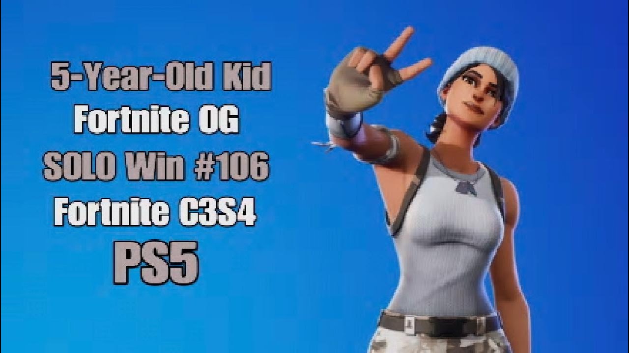 5-Year-Old Kid Fortnite OG - SOLO Win # 106 - Late Land Challenge ...