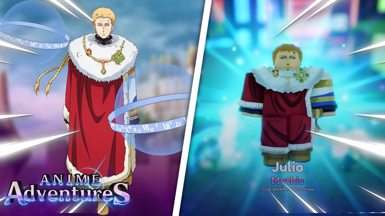 NEW MYTHICAL JULIUS NOVACHRONO (SHOWCASE) | ANIME ADVENTURES - YouTube