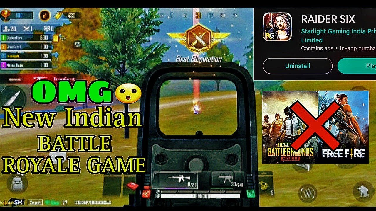 New Indian Battle Royale Gameplay ||Rider Six Game || #games #riders ...