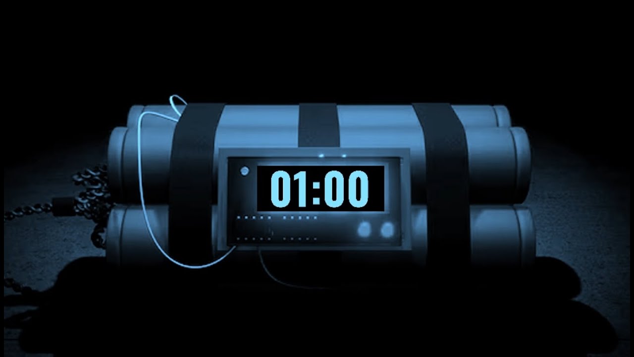1 Minute Bomb Countdown Timer with Start & End Indication + Explosion ...