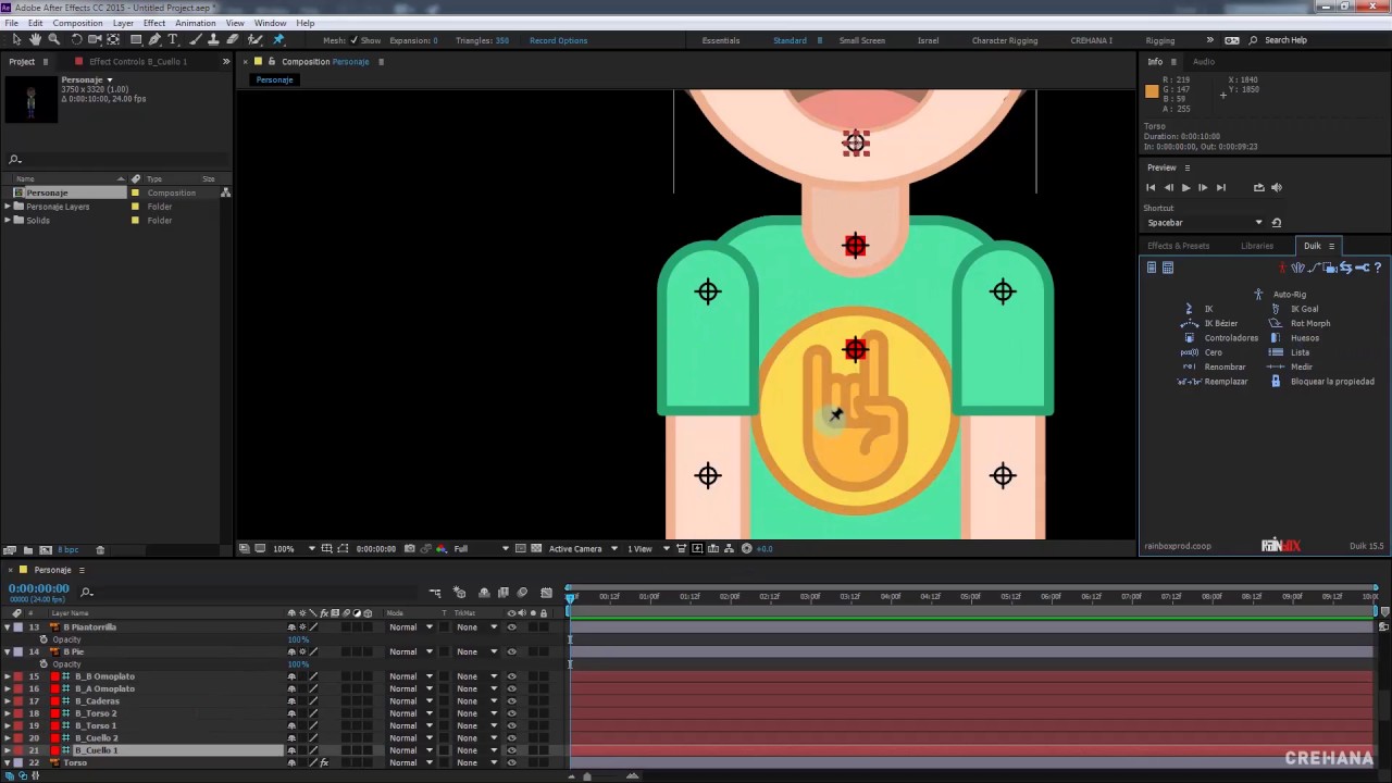 Tutorial rigging con DUIK y After Effects | D.Israel Peralta - P4 - YouTube