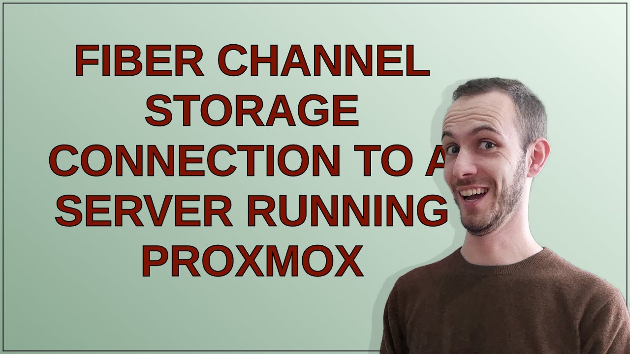 Fiber channel storage connection to a server running proxmox - YouTube