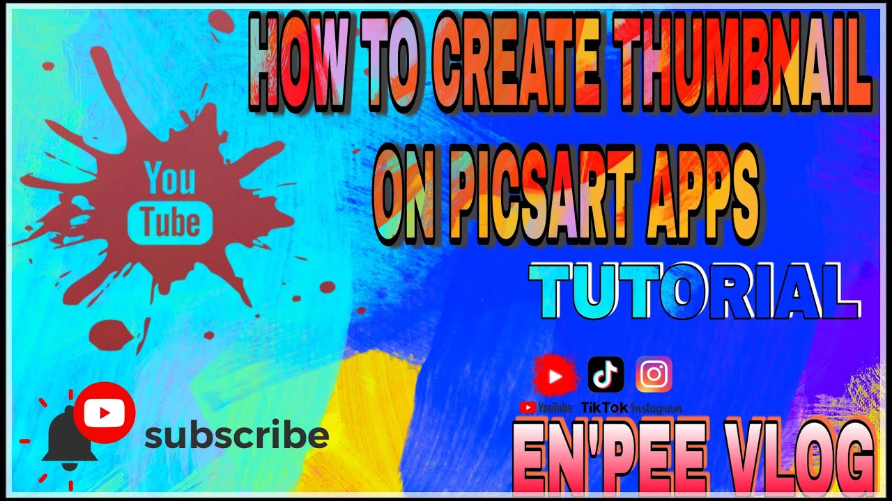 HOW TO CREATE THUMBNAIL USING MOBILE PHONE FOR BEGINNER, USING PICSART ...