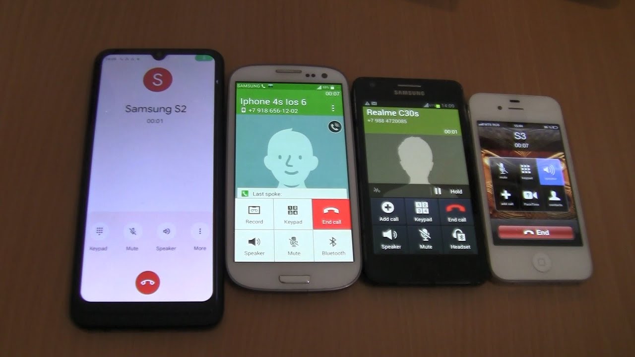 Over the Horizon Incoming call &Outgoing call at the Same Realme c30s+Iphone 4s+Samsung Galaxy ...