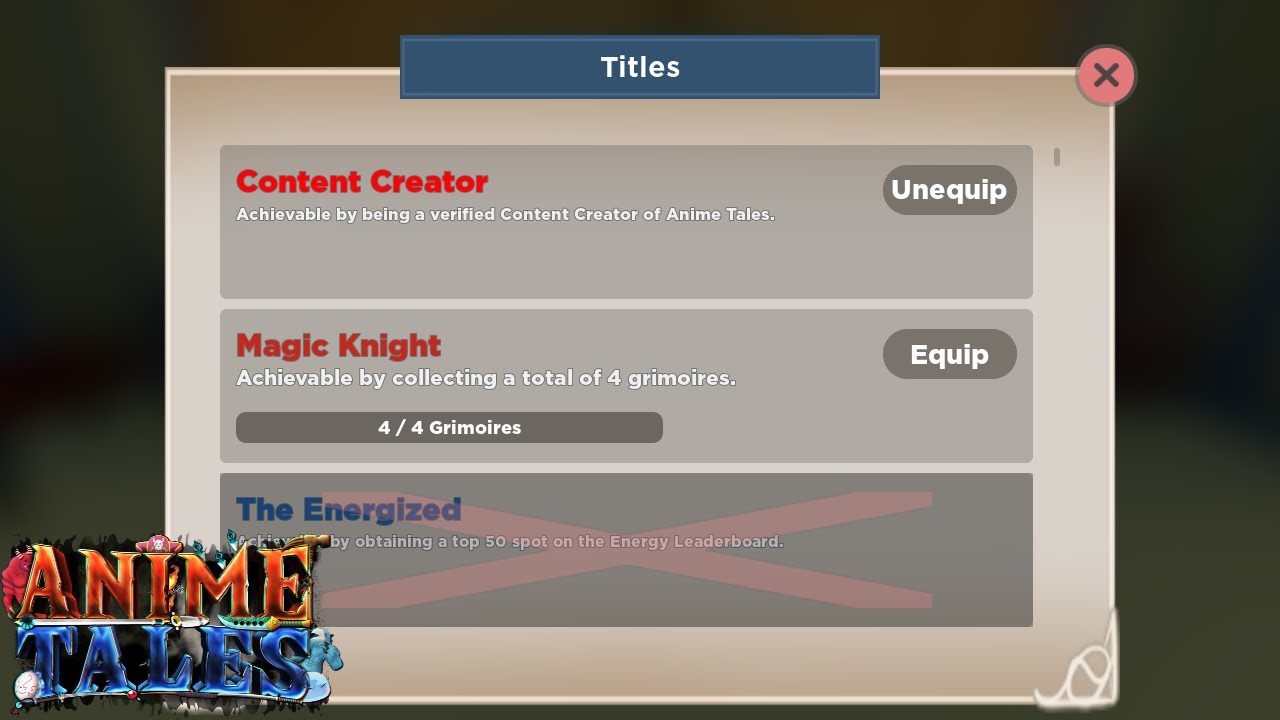 HOW TO GET A TITLE IN ANIME TALES - YouTube