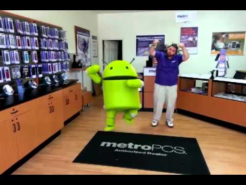Metro PCS Employee Dances with the Android Guy - YouTube