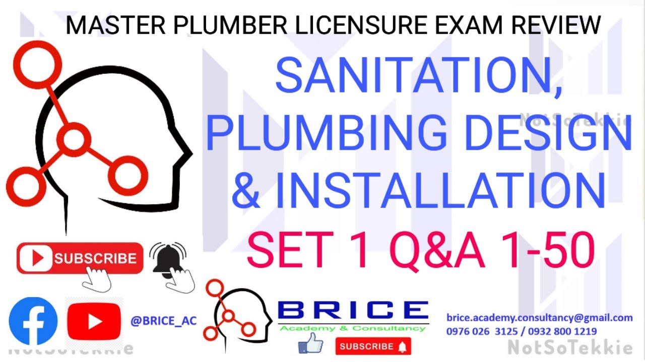 SANITATION, PLUMBING DESIGN AND INSTALLATION (SPDI) SET 1 Q&A 1-50 ...