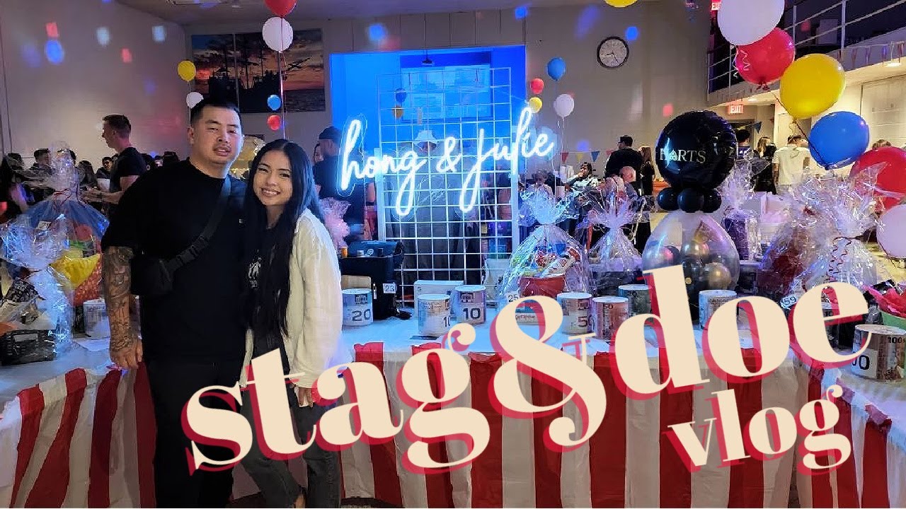 WE'RE BACK! OUR STAG AND DOE, EASY BALLOON ARCH DIY! (Vlog) - YouTube
