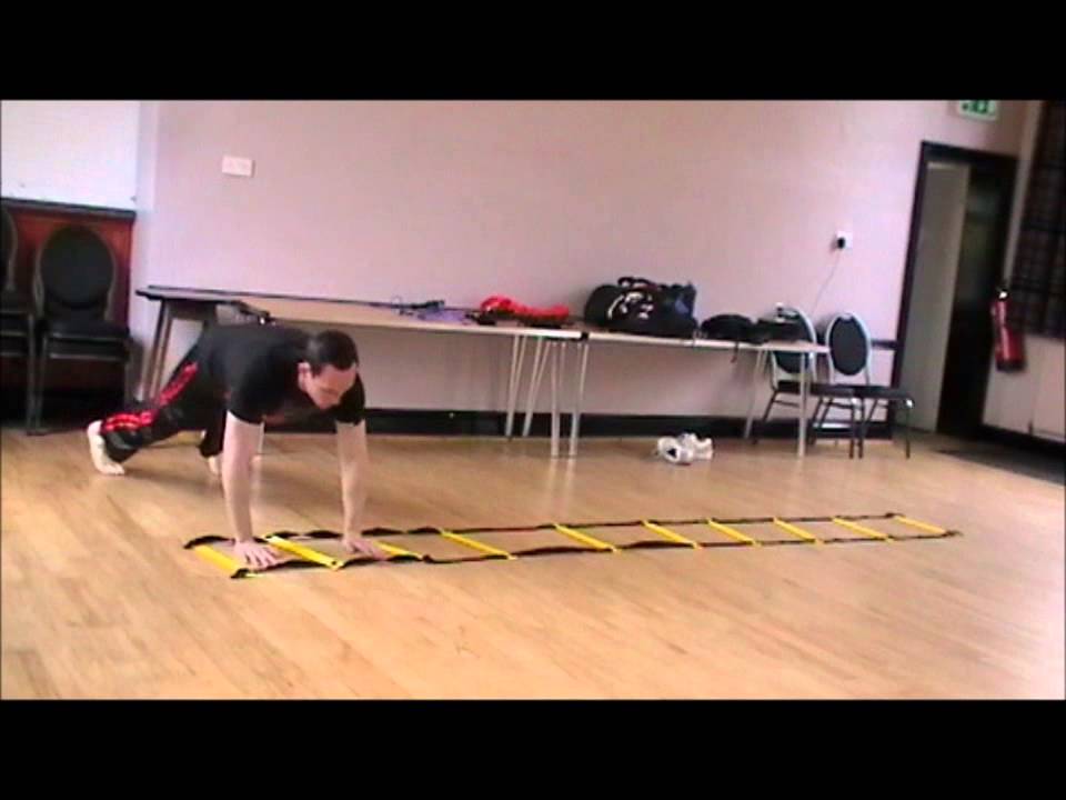 Push Up Drill Using Agility Training Ladder - Increase Strength ...