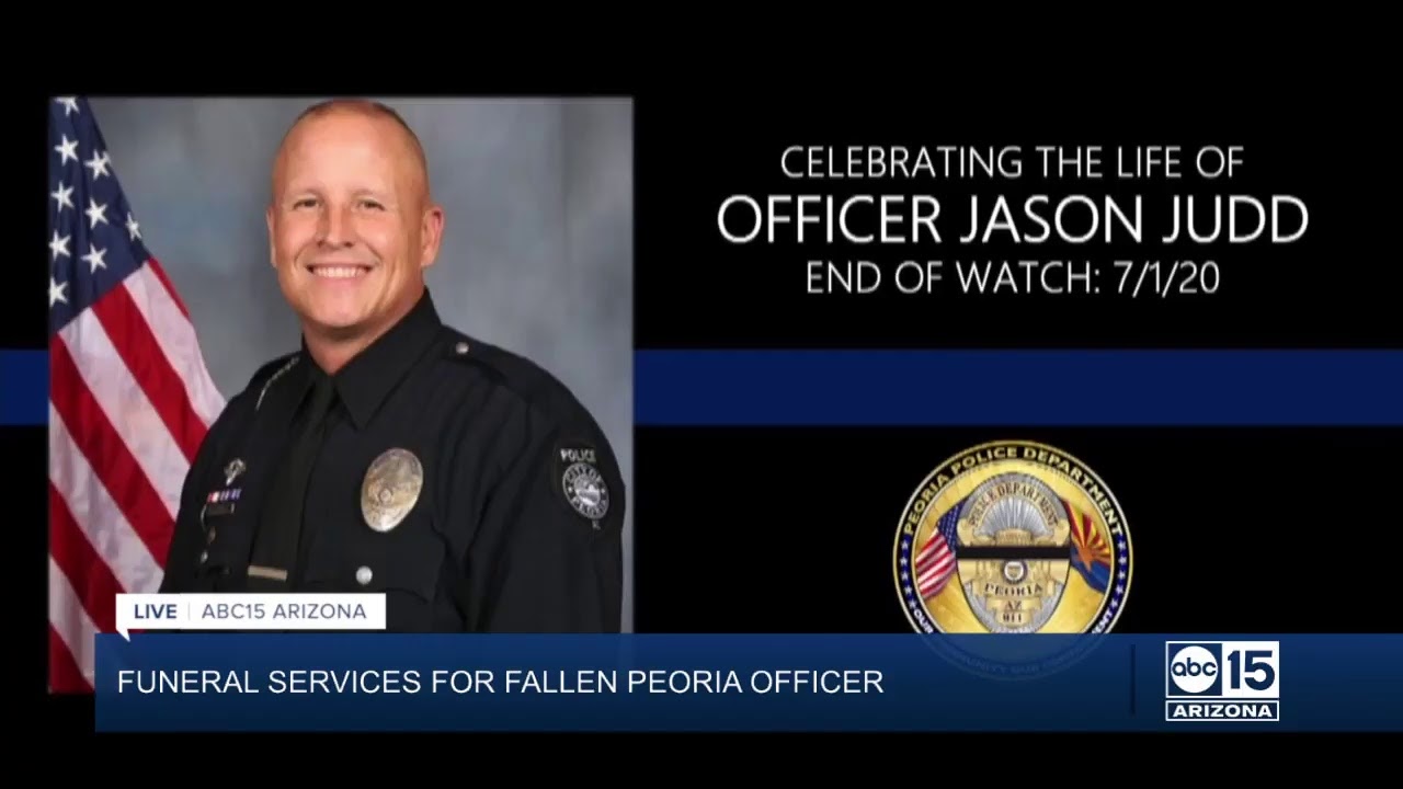 NOW: Funeral services for fallen Peoria Police Officer Jason Judd - YouTube