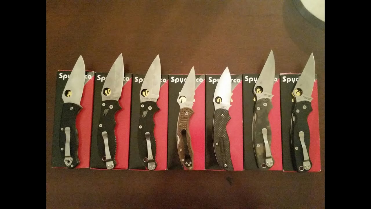 Spyderco Knife Collection - YouTube
