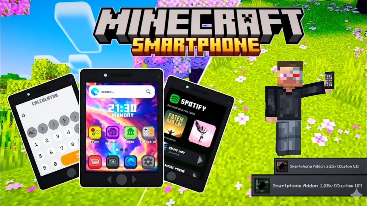 Minecraft PE Smartphone Addon For Version 1.21.50+ | Phone Mod for MCPE ...