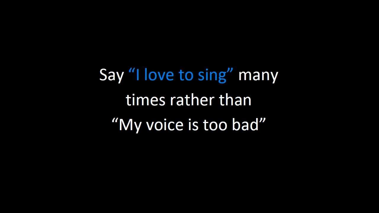 Help Me to Sing | Singing Vocal - YouTube