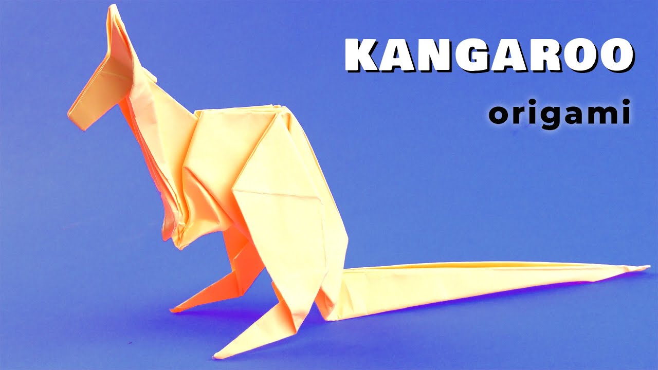 Origami kangaroo. How to make paper kangaroo from A4 - YouTube