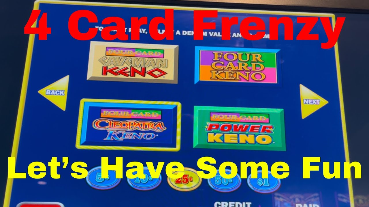 KENO 4 Card Frenzy - YouTube