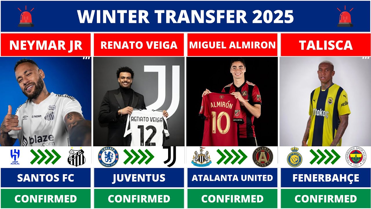 🚨 LATEST CONFIRMED WINTER TRANSFER AND RUMOURS 2025 🚨 🔥Neymar Jr ...