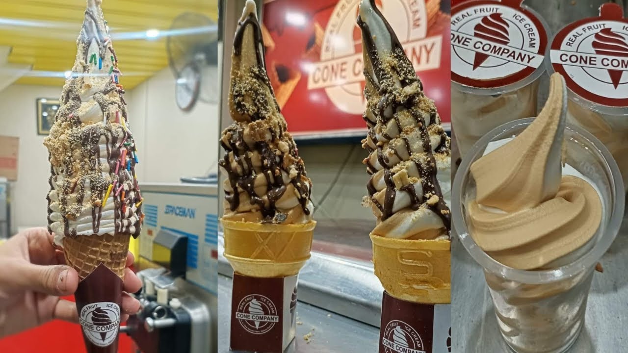 Special '' cone company'' ice-cream in Faisalabad | Street food ice ...