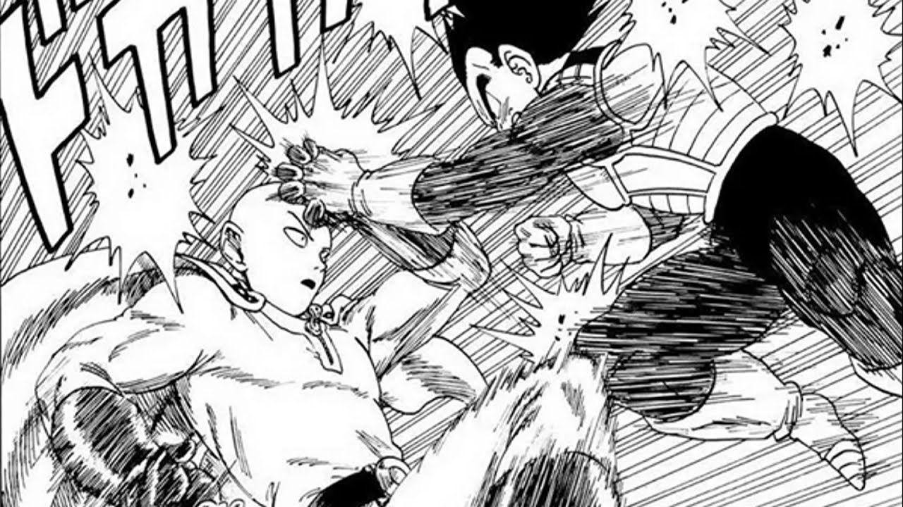 Saitama Vs Vegeta Crossover Dragon Ball Z MangÁ VersÃo Br Youtube