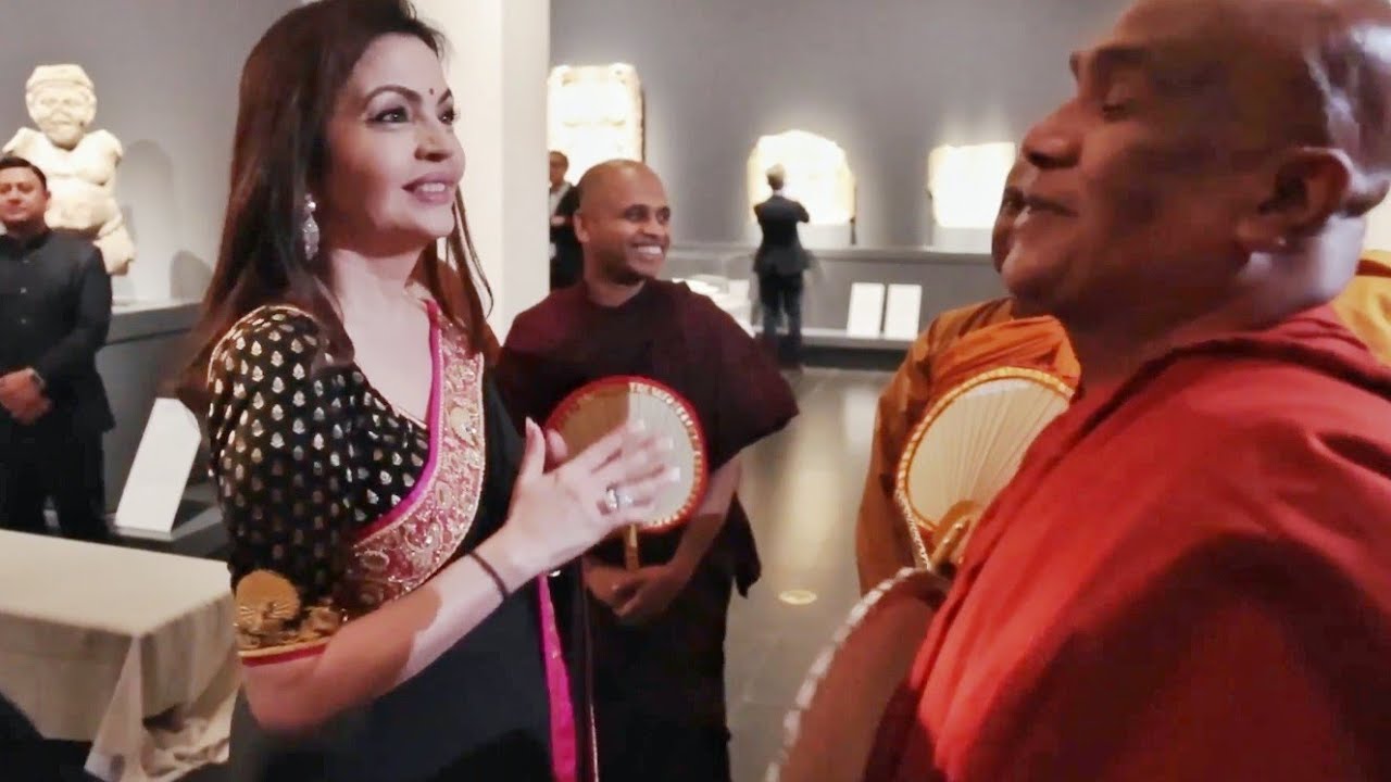 Mrs. Nita Ambani attends 'Tree & Serpent' exhibition at The MET - YouTube