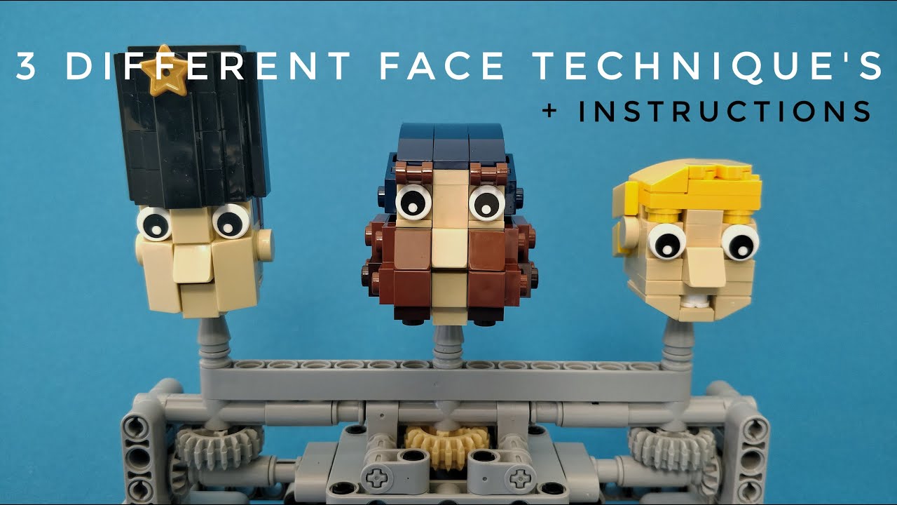 3 different LEGO face technique's, with instructions! - YouTube