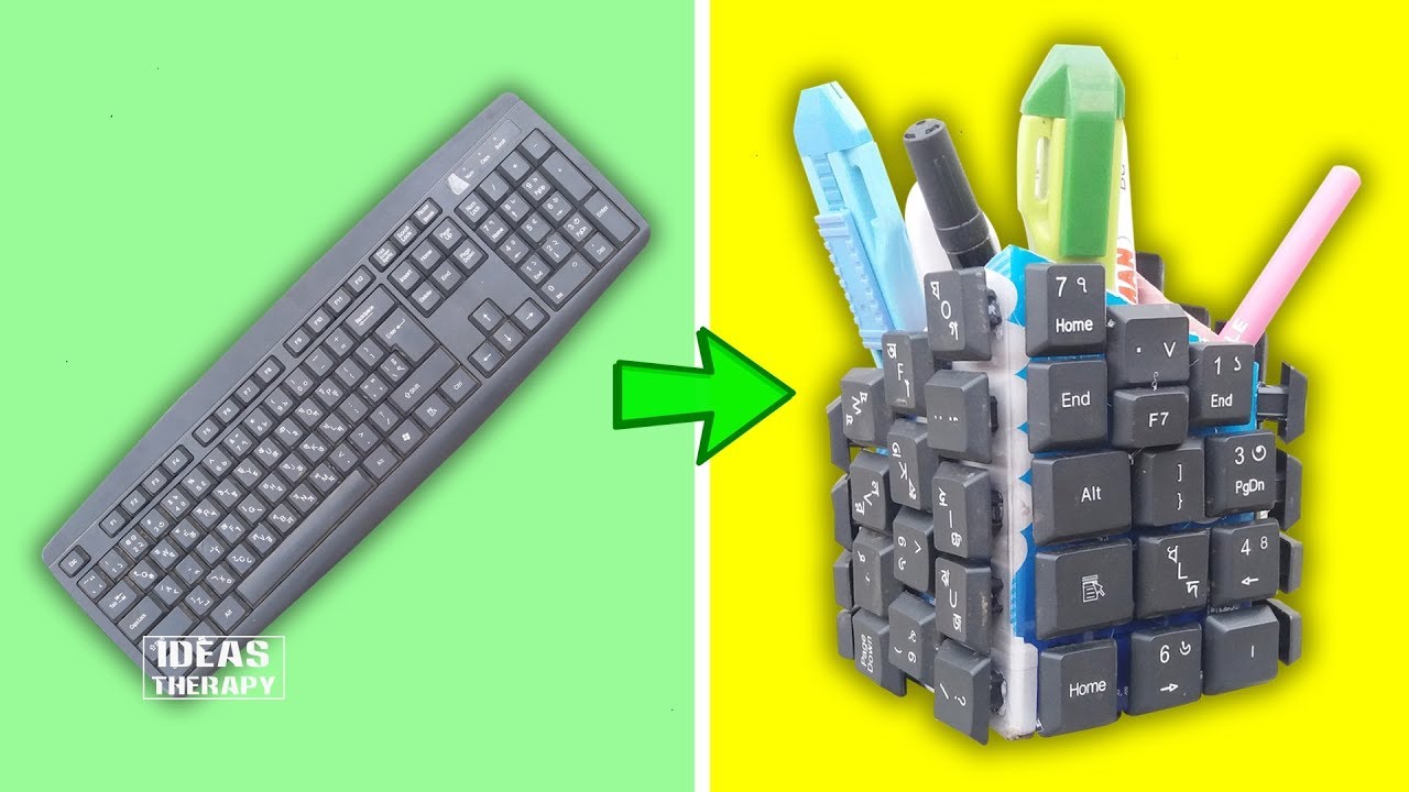 Make Basket With DIY Computer Keyboard | Craft & Reuse Ideas | Waste ...