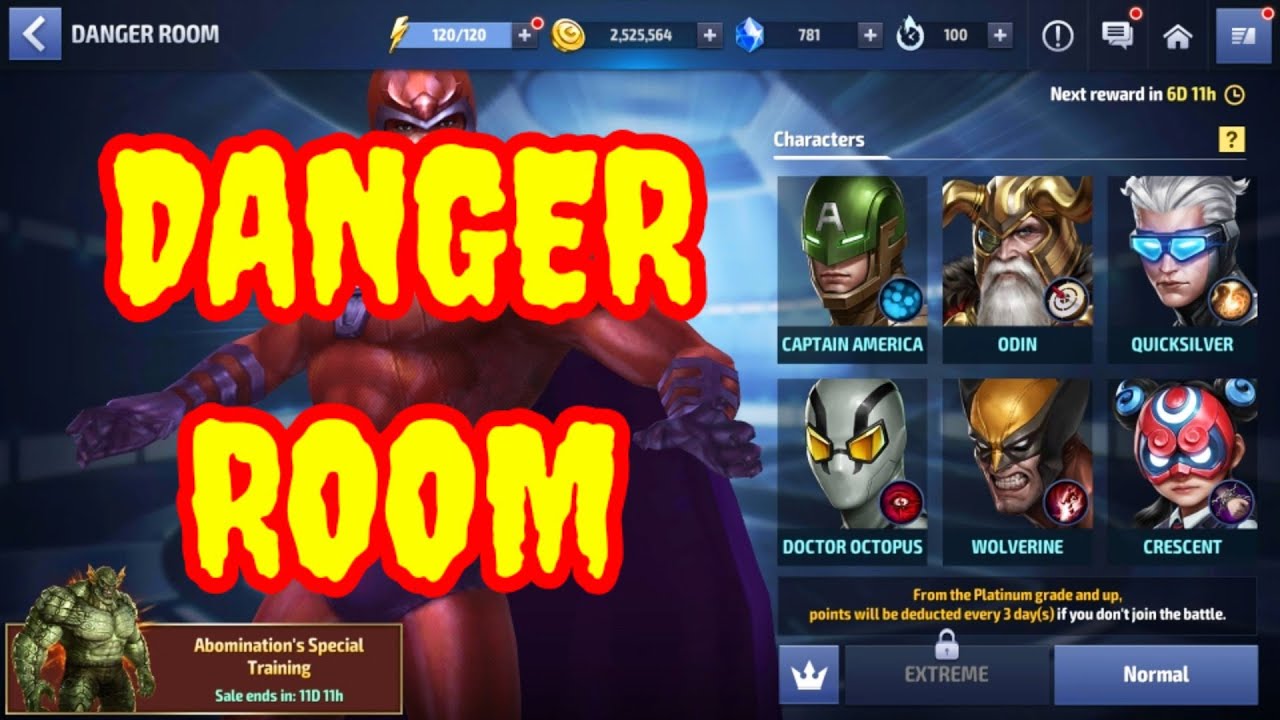 DANGER ROOM THIS WEEK (TEAM,GAMEPLAY,TIPS) - YouTube