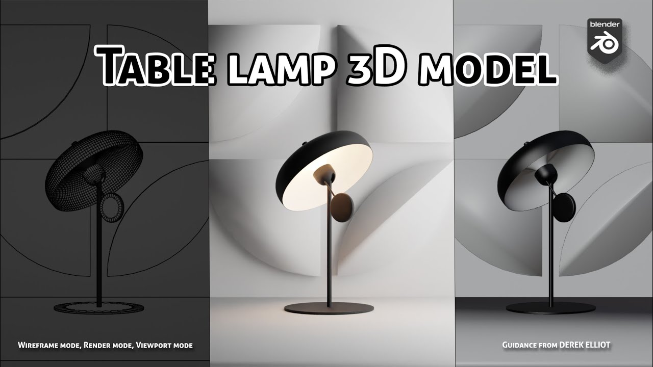 Table Lamp 3D Model | Blender 3d - YouTube