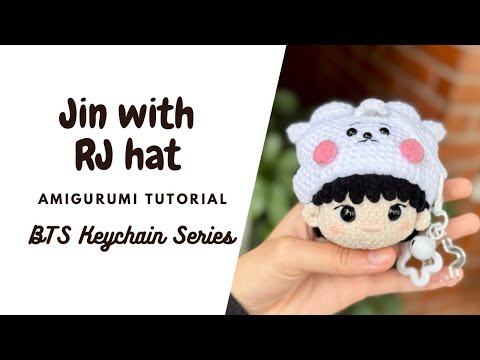 Jin Amigurumi Keychain Tutorial | Step by step tutorial | BTS Amigurumi