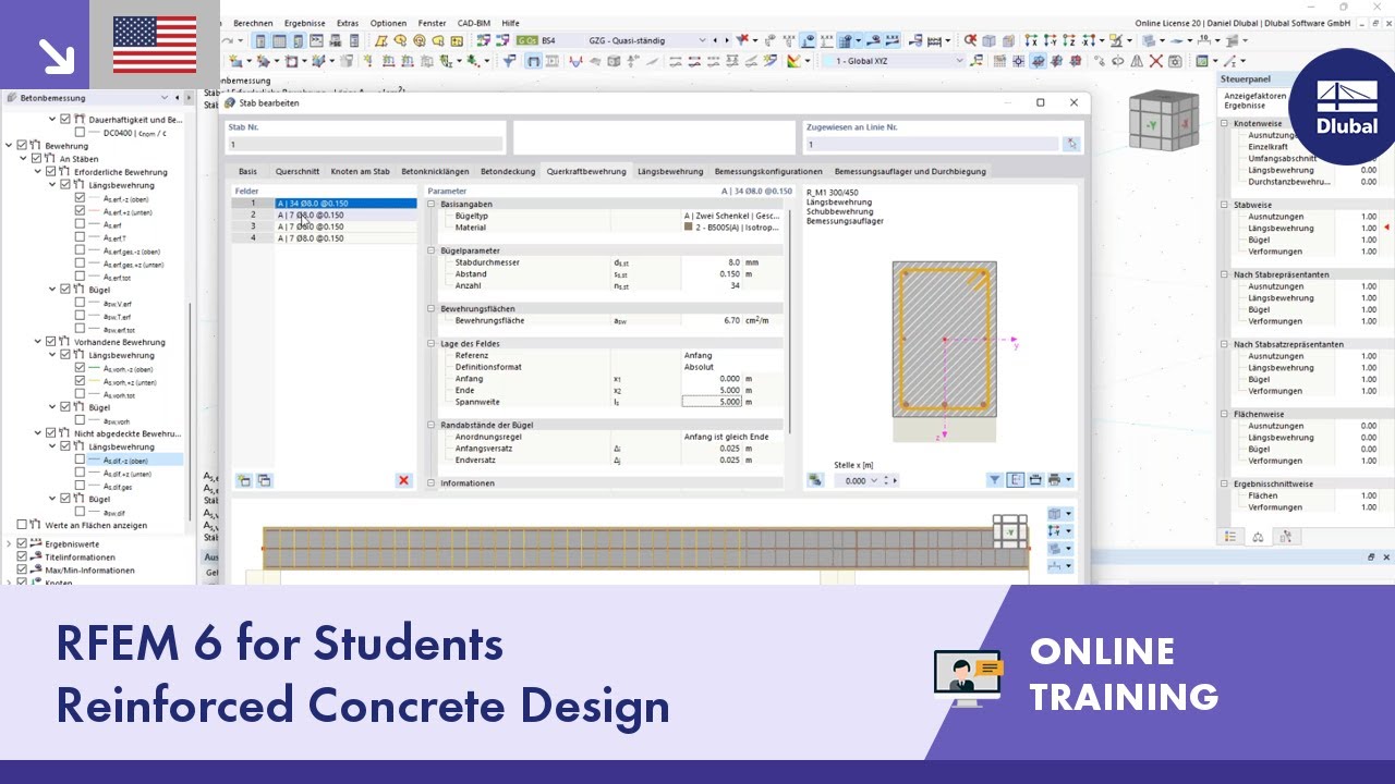 RFEM 6 for Students | Introduction to Reinforced Concrete Design | May ...