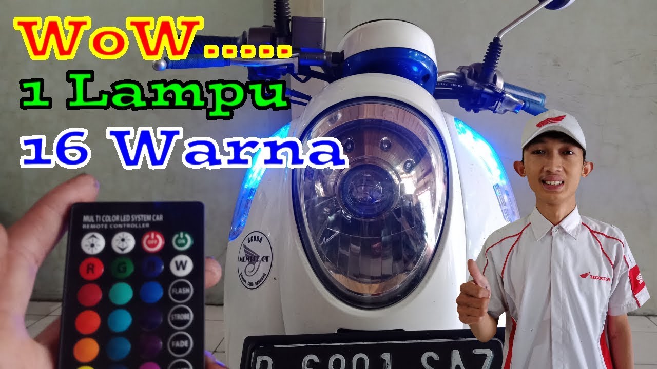 Lampu Senja Led Remote Motor Kedip 16 Warna - YouTube