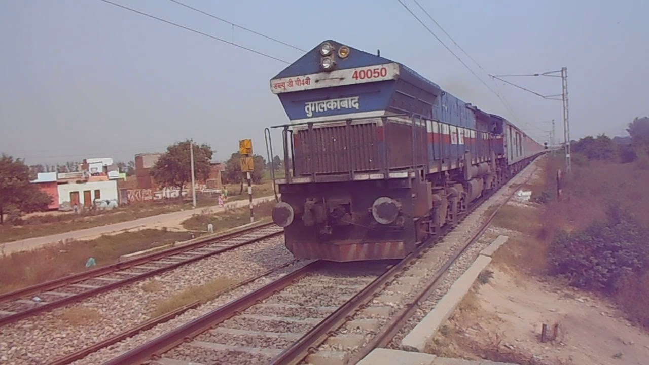 The pride of indain railways NDLS-DBRT Rajdhani exprerss looking angary ...