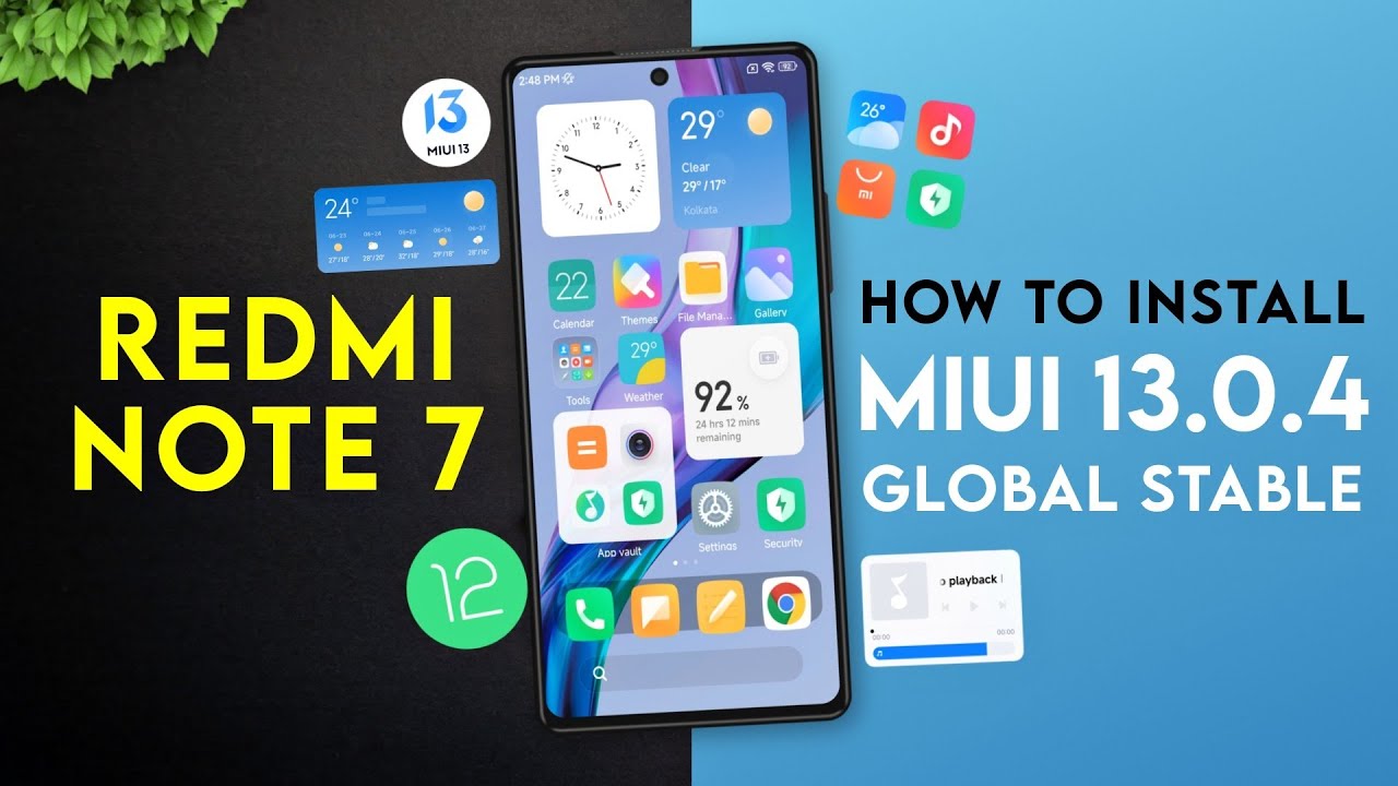 How to Install MIUI 13.0.4 Global Stable for Redmi Note 7 | Android 12 ...