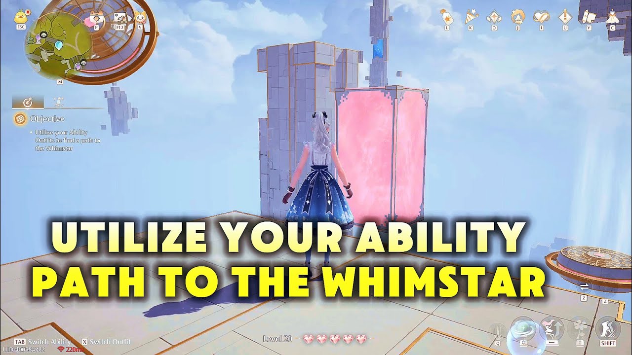 Utilize your Ability Outfits to find a path to the Whimstar 1 ...