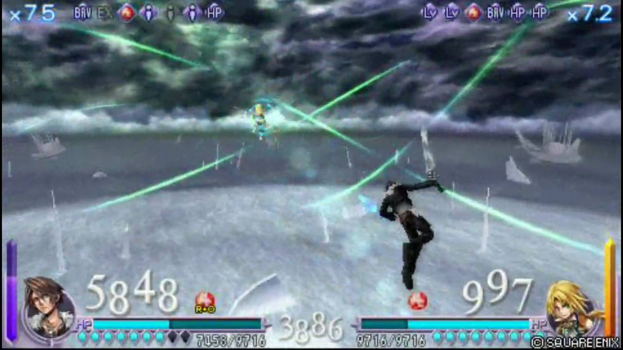 -Dissidia- Squall (ken) vs Zidane (*Maystar*) -adhoc Party- 40 [3 ...