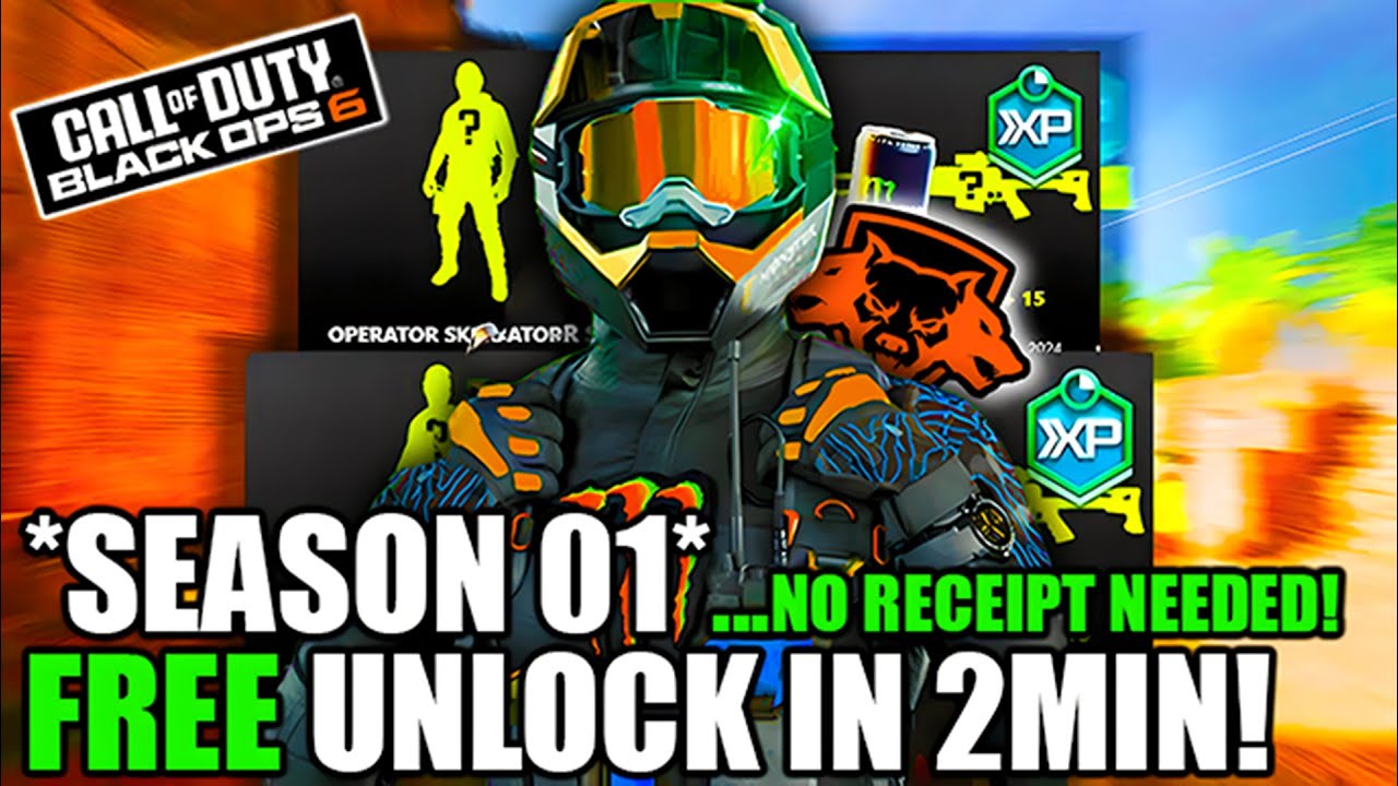 *SEASON 1* FREE Unlock ALL BO6 Monster Skin & Rewards! (Free XP, Free ...