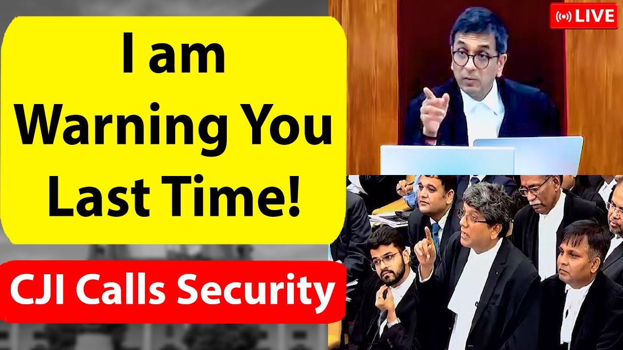 "I am Warning You!"- CJI Angry on Sr. Advocate Calls for Security in SC ...