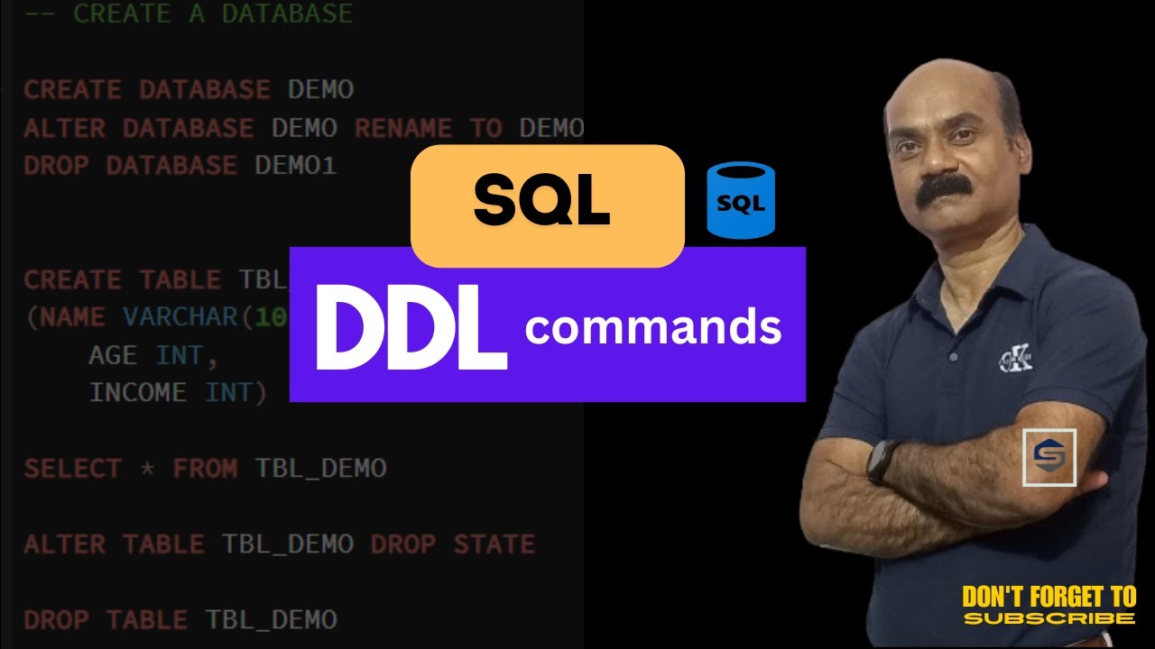 SQL | SQL Tutorial | DDL Commands | Database Tutorial | Learn SQL | SQL for Beginners| SQL ...