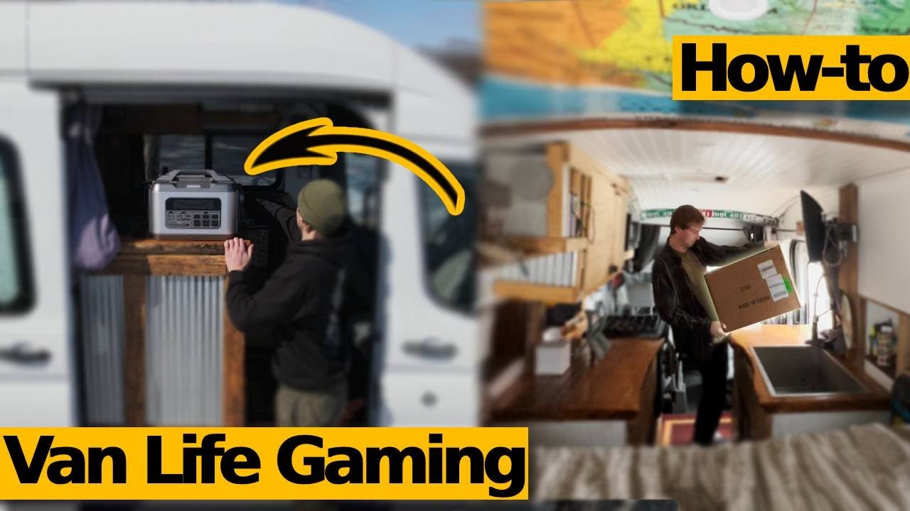 VanLife Gaming, Easiest Solar Power Set Up! (Powerepublic T2200) - YouTube
