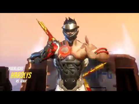 Genji taking on the Shimada, Omnics and Talon - YouTube