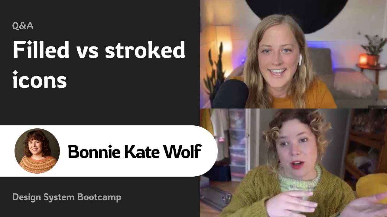 Bonnie Kate Wolf Q&A: Filled vs stroked icons - YouTube