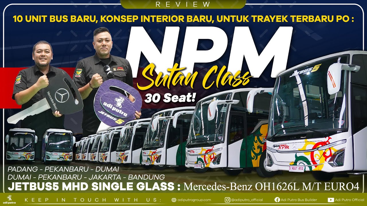 10 Unit JETBUS5 MHD SINGLE GLASS + Konsep Interior Baru untuk Trayek ...