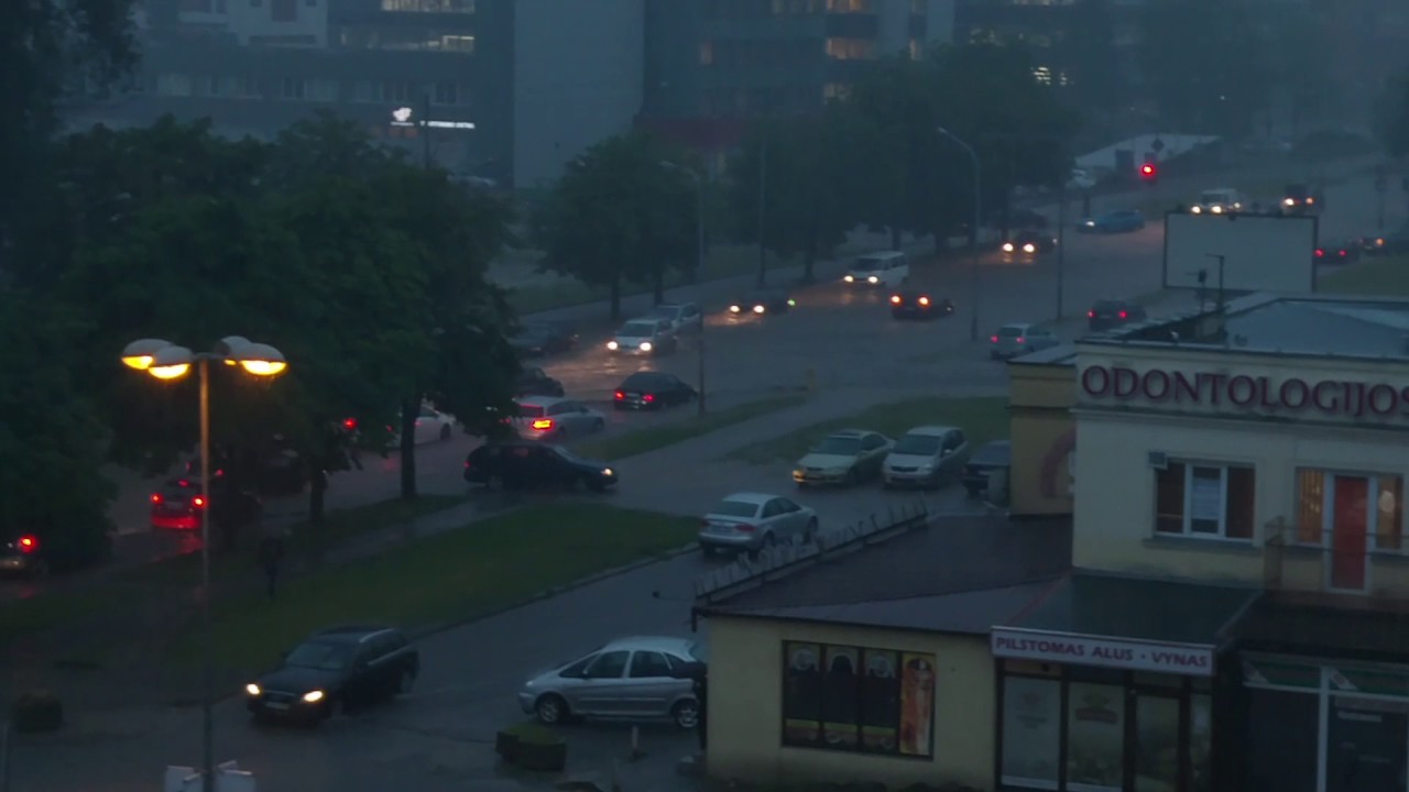 Heavy rain in Vilnius. Liūtis Vilniuje. 2017-06-29 - YouTube