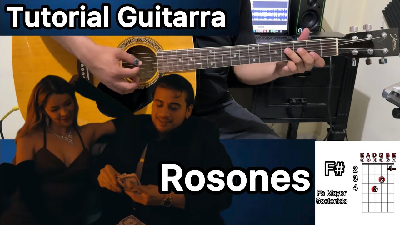 ROSONES | Fuerza Regida x Jorsshh | Tutorial GUITARRA | Acordes | Tabs ...