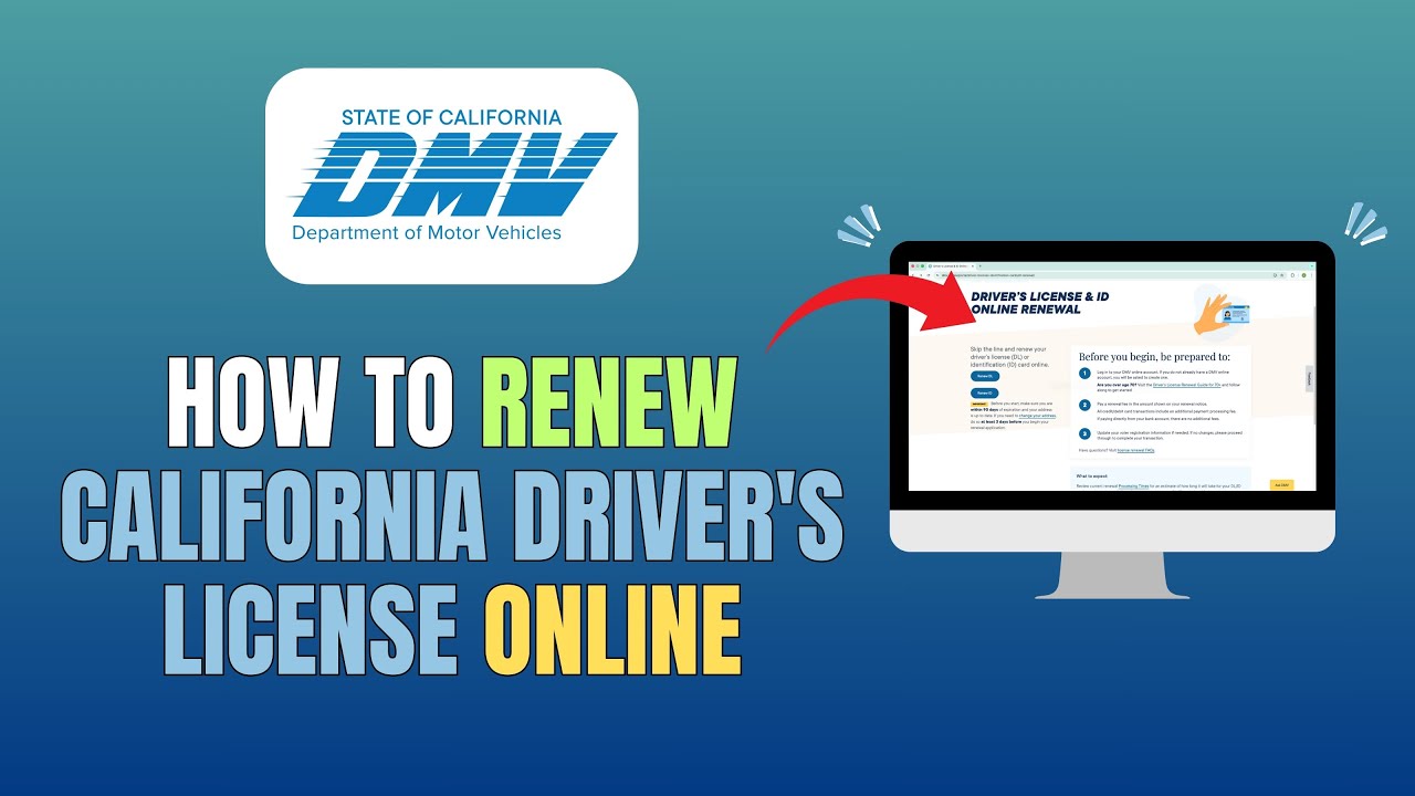 HOW TO RENEW CALIFORNIA DRIVERS LICENSE ONLINE - UPDATE 2026 - YouTube