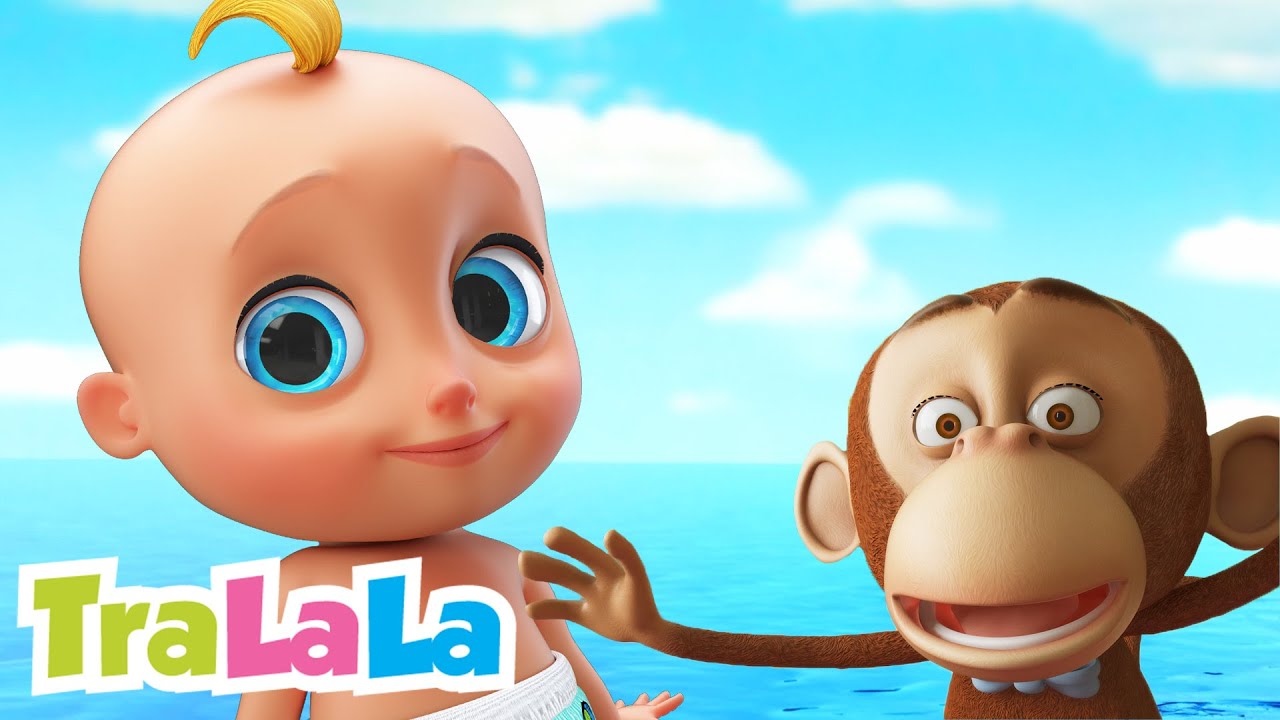 Cinci Maimutele + Baby Shark în română ( La Mare cu Familia ) | Melodii ...