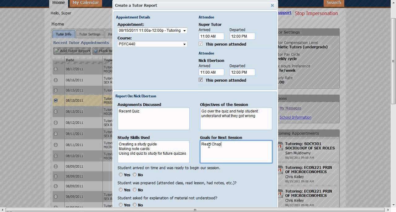 Tutor Sessions Reports & No Show Reports.avi - YouTube