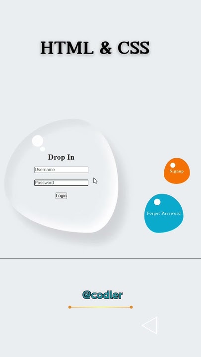 Liquid Drop Login Form || HTML || CSS🔥|| Frontend || @CodlerOfficial - YouTube