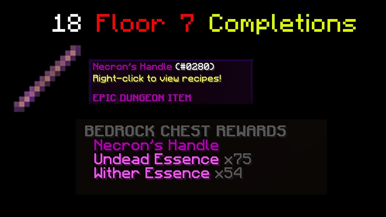Dropping a Necron's Handle at 18 Floor 7 runs | Hypixel Skyblock - YouTube