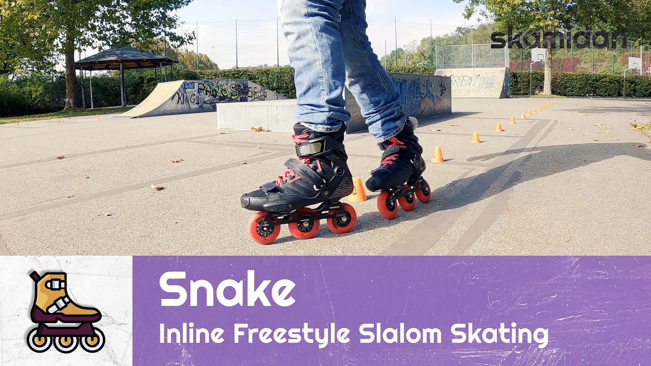 How To Snake with inline skates | Inline Freestyle Slalom | Trick Clip ...