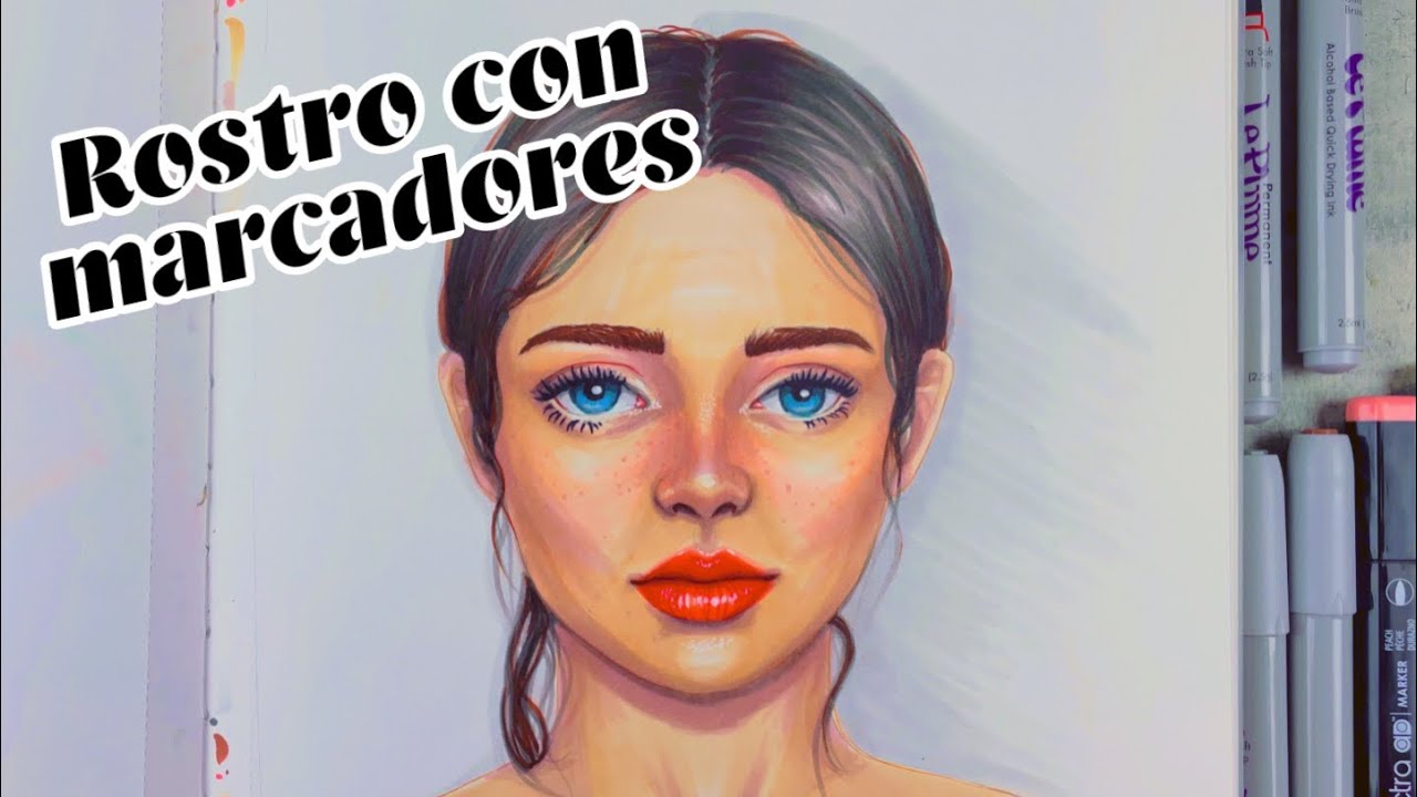 Tutorial para dibujar rostro con marcadores permanentes (paso a paso) 🙂 ...